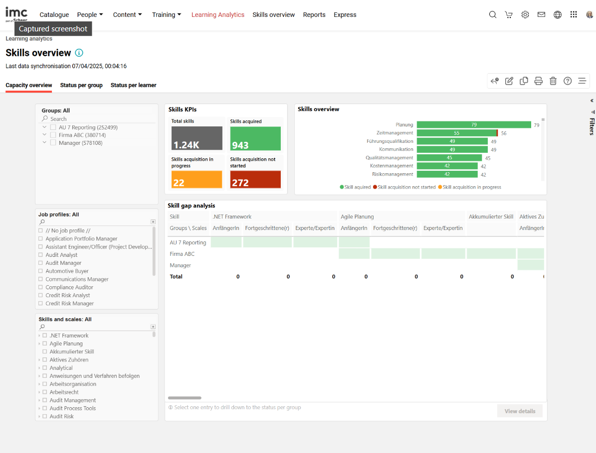 Skills Overview Report